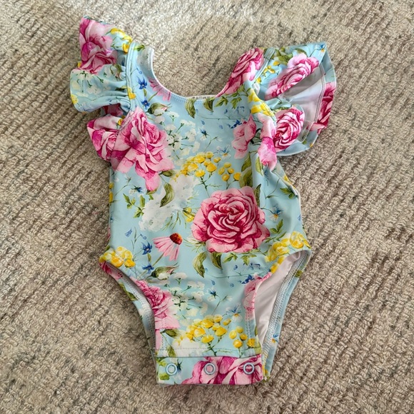 Posh Peanut | Swim | Posh Peanut Ruffled Cap Sleeve One Piece Swimsuit ...